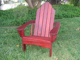 Jim's Wood Stuff: Padouk Adirondack Chair