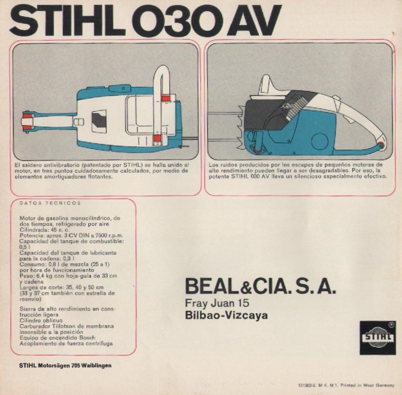 Motosierra De Colección: Stihl 030 AV Folleto Publicitario - Stihl ...