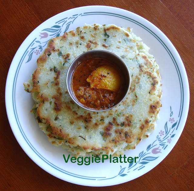 Veggie Platter: Southekayi (Cucumber) Rotti