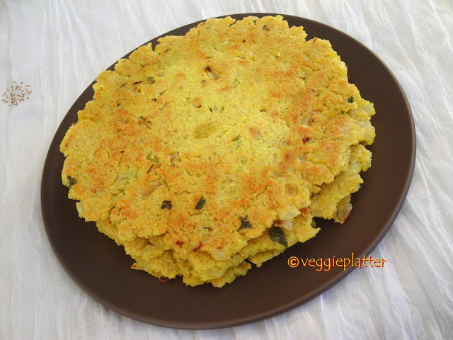 Veggie Platter: Oats Rotti