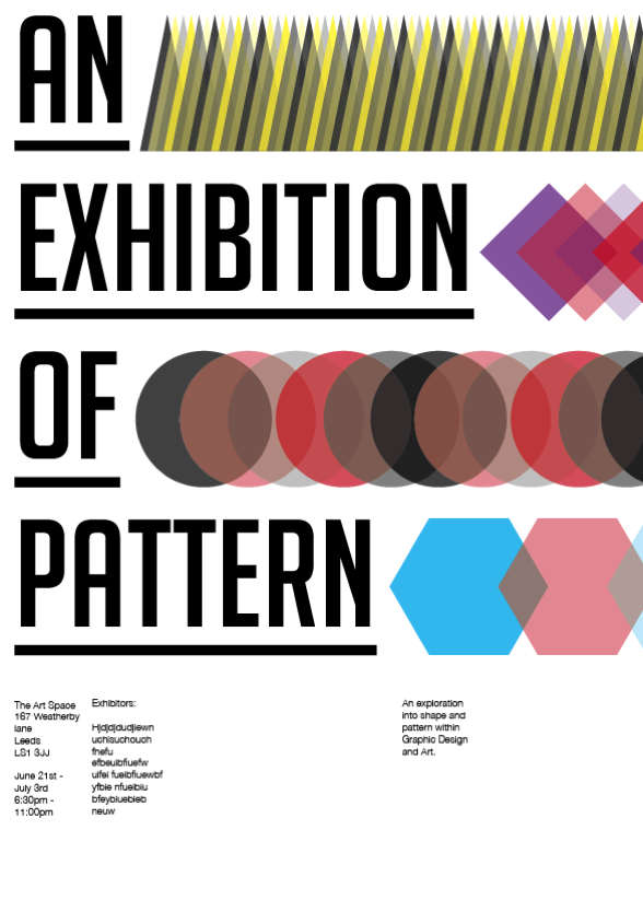 Oliver Shaw FMP: Pattern Exhibition Ideas
