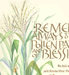 Sally Sanders Calligraphy & Design: Pollen Path of Peace and Blessing