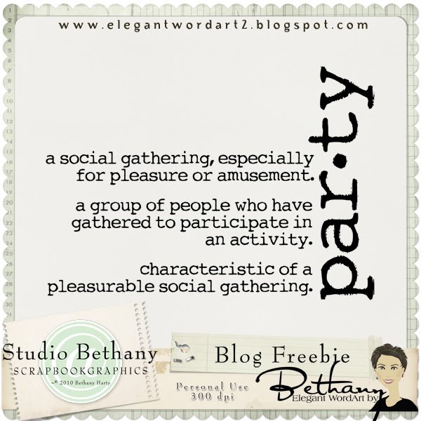 Elegant WordArt 2: Party Definition