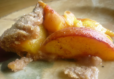 Rustic Peach Tart - Sprinkled with Flour