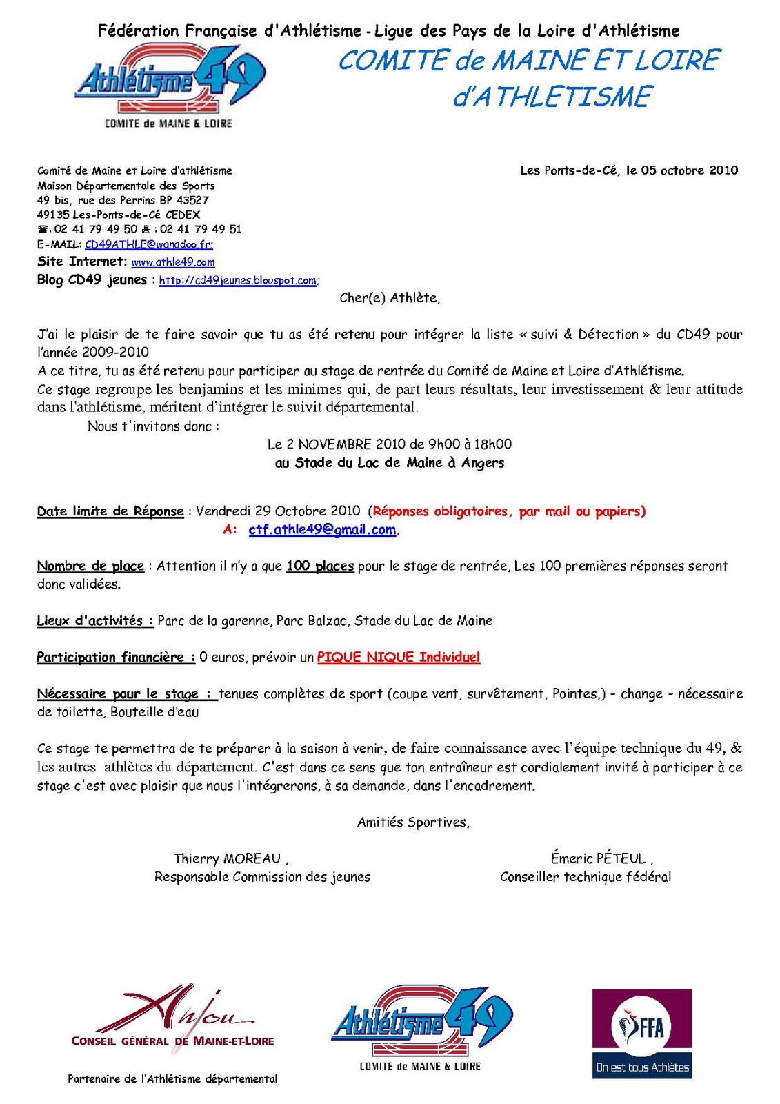 Comité De Maine et Loire d'Athlétisme : L'Athlétisme chez les jeunes ...