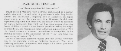 Sydney University Medical Graduates 1978 Year Book.: David Eisinger
