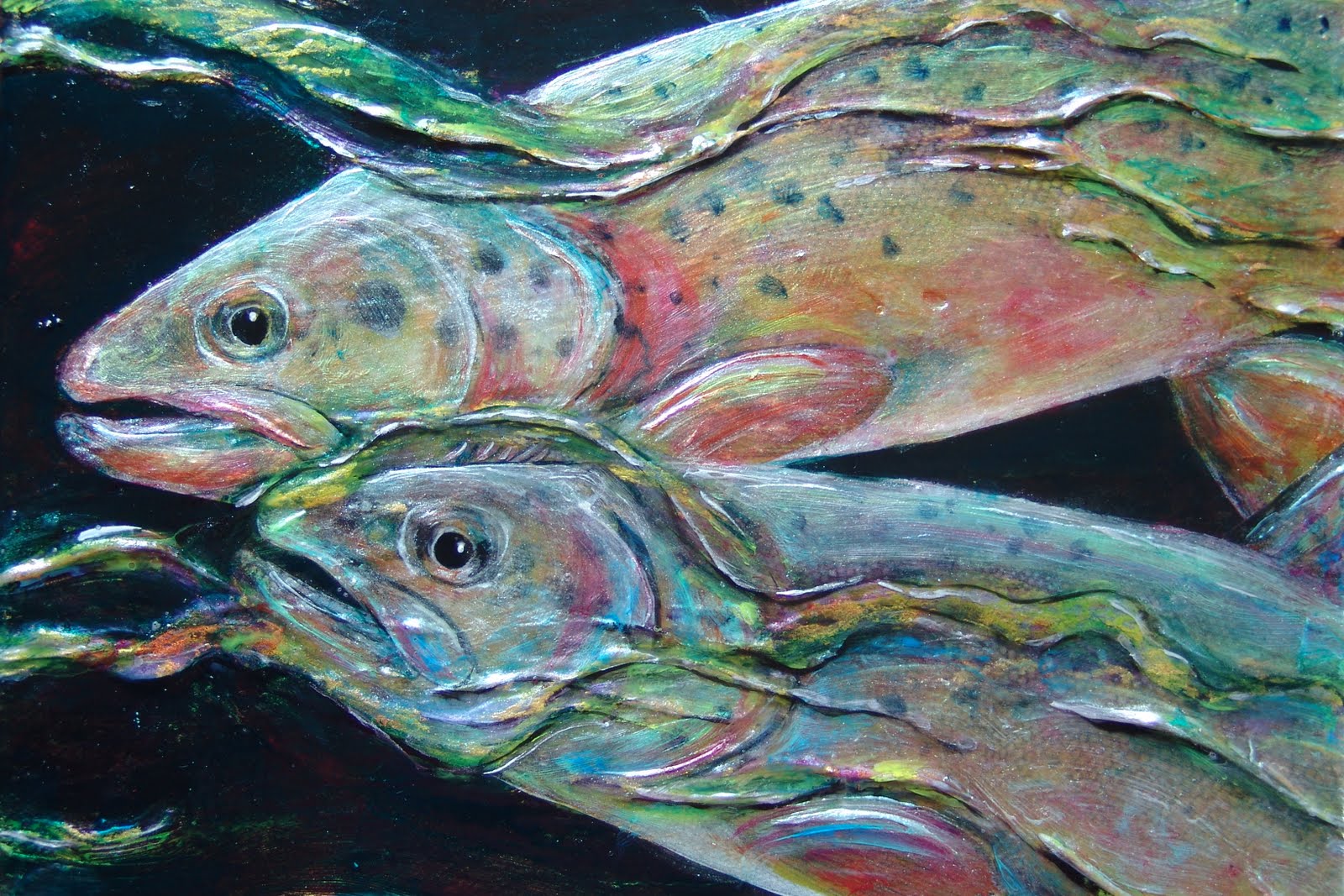 Gail Baker Art: Trout paintings