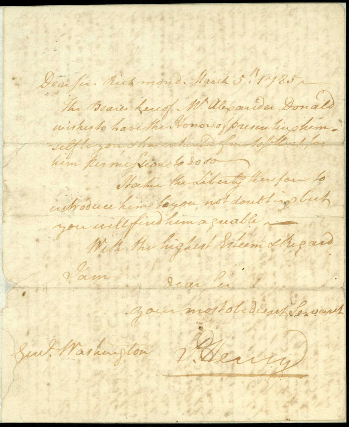 Patrick Henry Letter