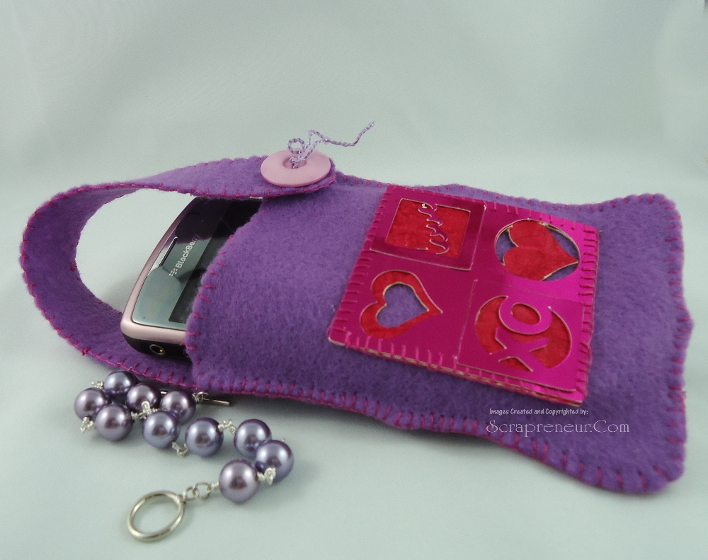 Jinky's Crafts & Designs: Felt Handmade Cell Phone Pouch/Case