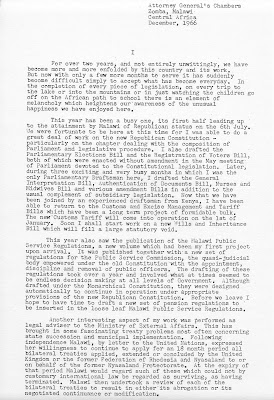 John Karol's Letters from Malawi (1965 and 1966)