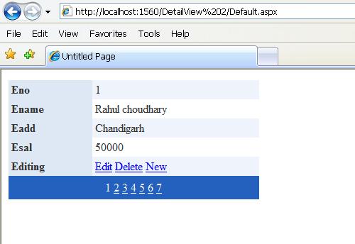 Display,Save, Update,Delete in DetailsView Control in asp.net
