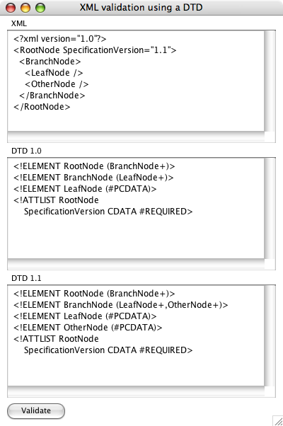 Quartam Software Developing Thoughts Xml Validation Using A Dtd And Versions