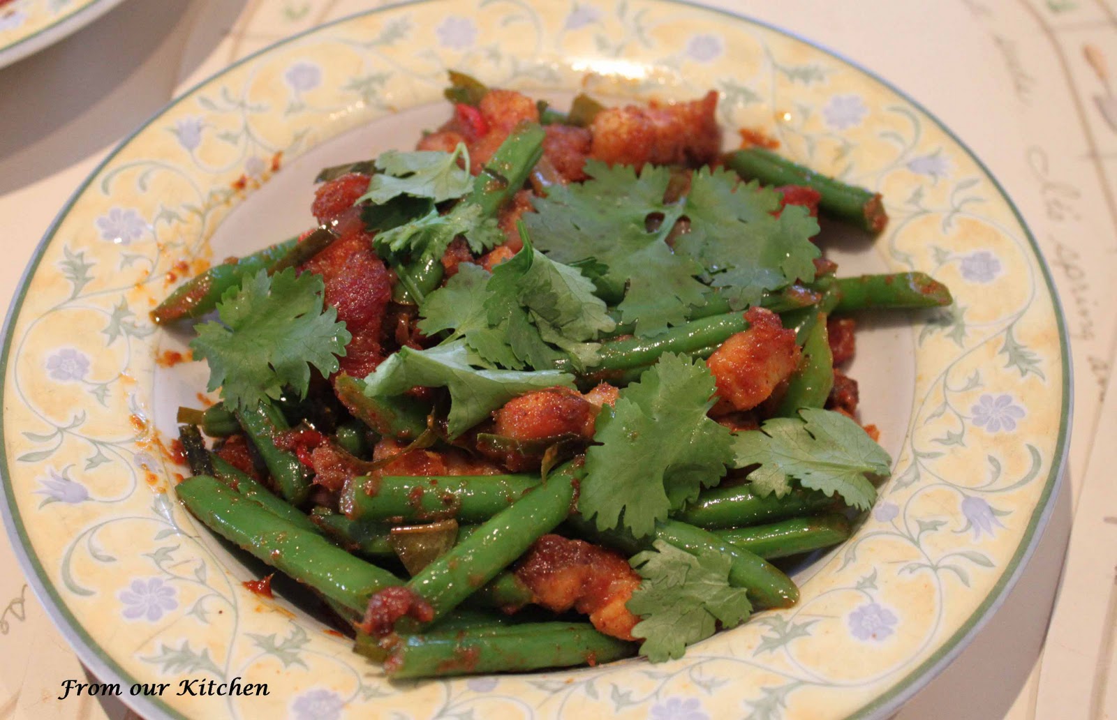 From Our Home: Pad Prik Khing - Stir Fried Roast Pork with Green Beans ...