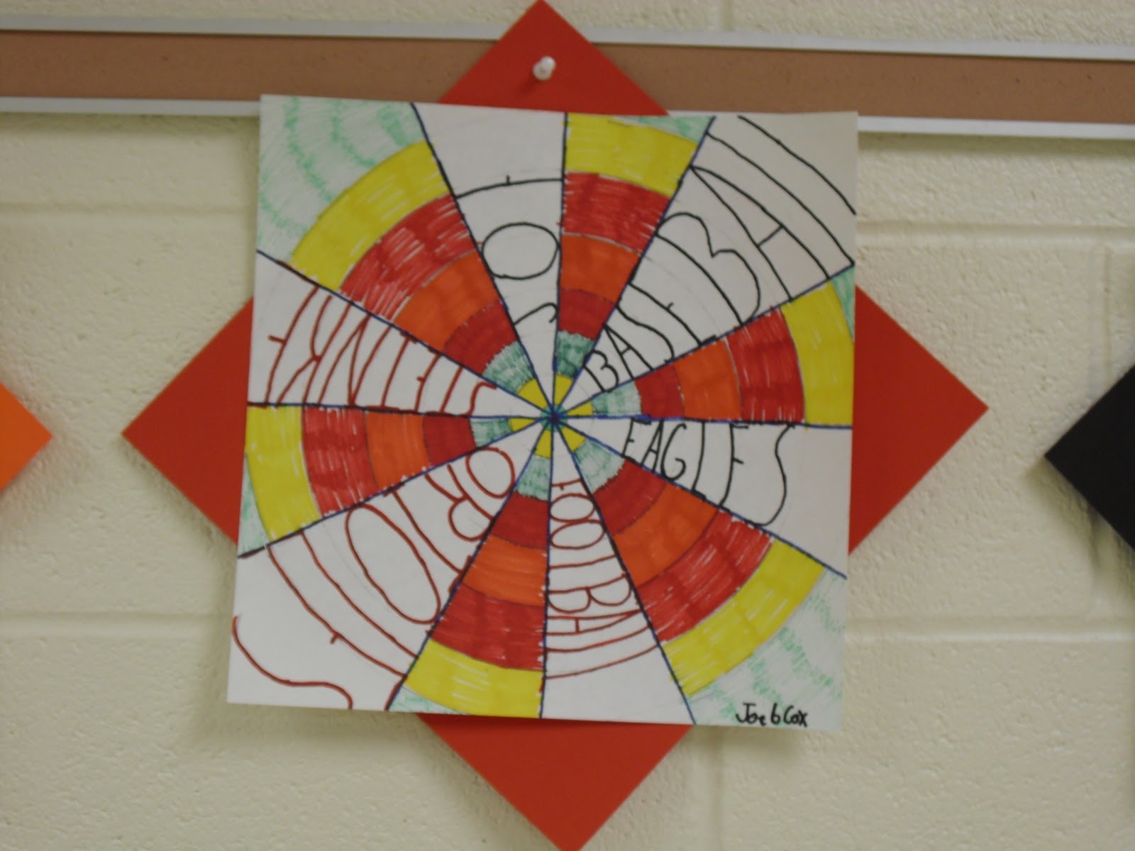 SINKING SPRINGS ART: 6th Grade Radial Name Renderings