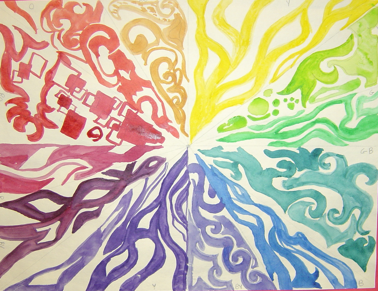 SINKING SPRINGS ART: 5th Grade Creative Color Wheels