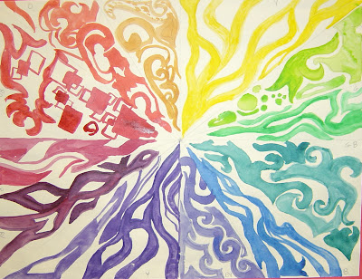 SINKING SPRINGS ART: 5th Grade Creative Color Wheels