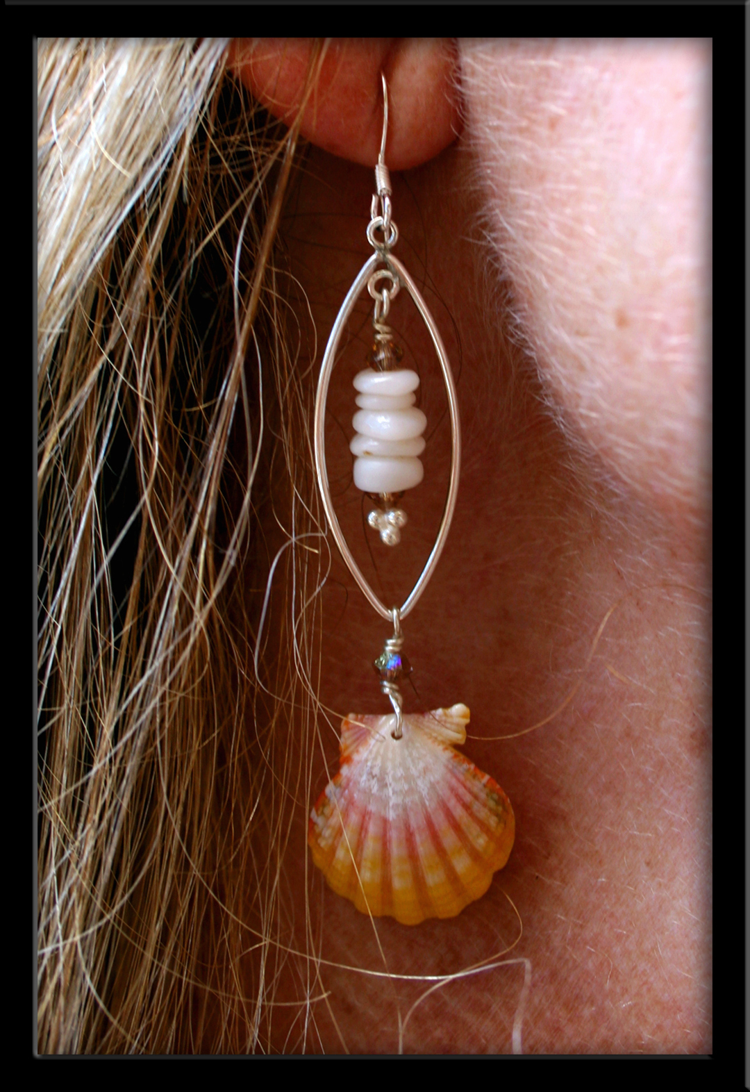 Monica's Blog: New Sexy Sunrise Shell Earrings! On the Website Now!!