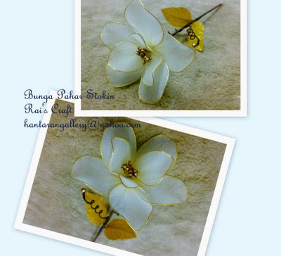 Rai's Craft: Bunga Pahar / Bunga Telur Stokin