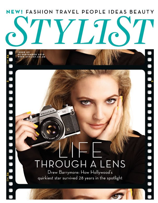 Drew Barrymore Covers Stylist Magazine September 2010 - Emily Jane Johnston
