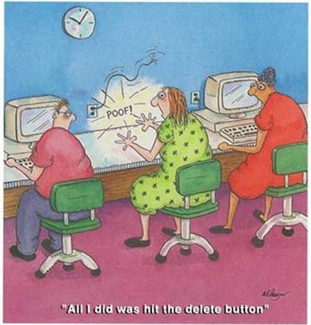 Funny Collection: English Cartoon: Delete Button
