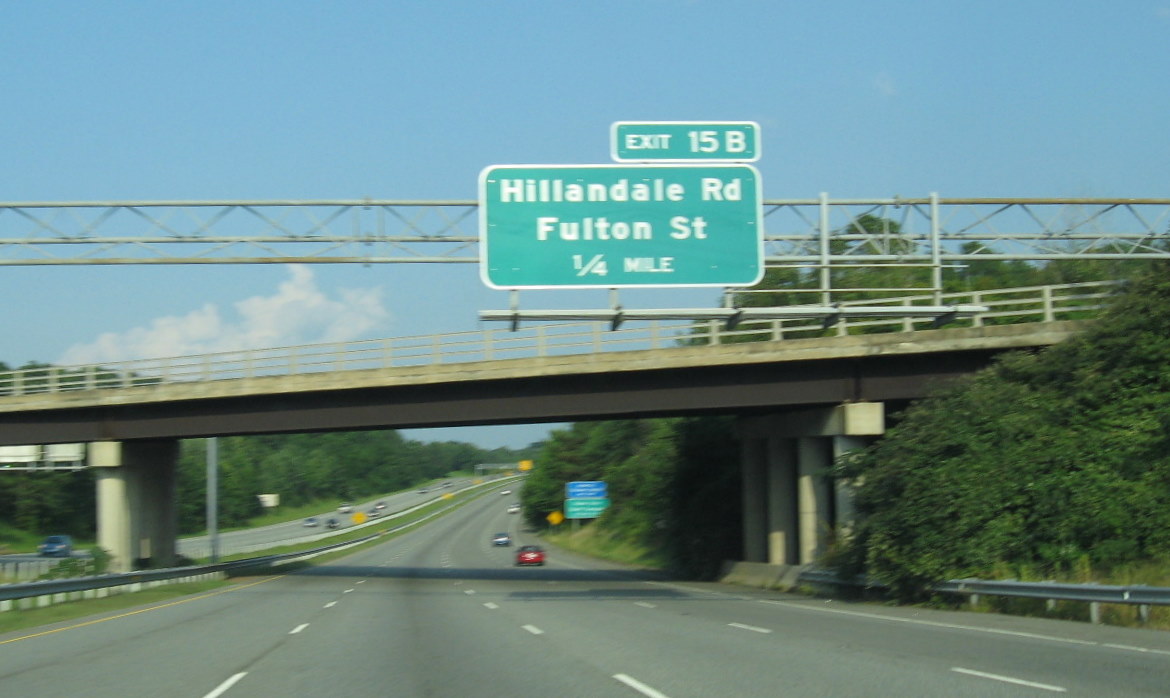New Exit Signs on Durham Freeway (NC 147)
