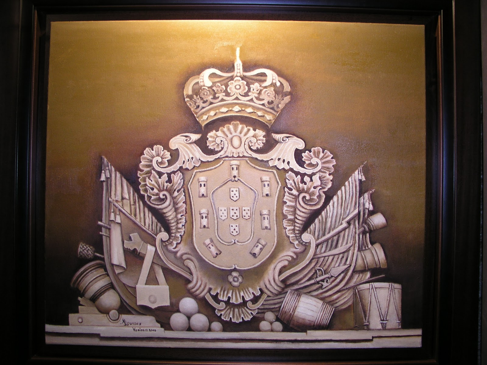 Pintura de Maria de Lourdes Venâncio: Brasão de Almeida
