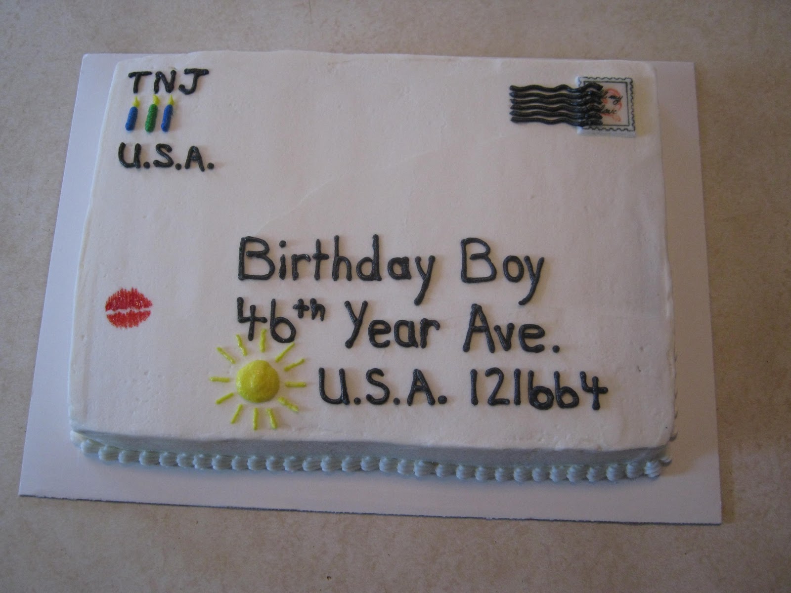 Cakes by the Sugar Cains: Envelope Birthday Cake
