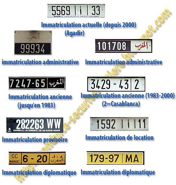 Conduite et Sécurité Routière: IMMATRICULATION DE VEHICULES