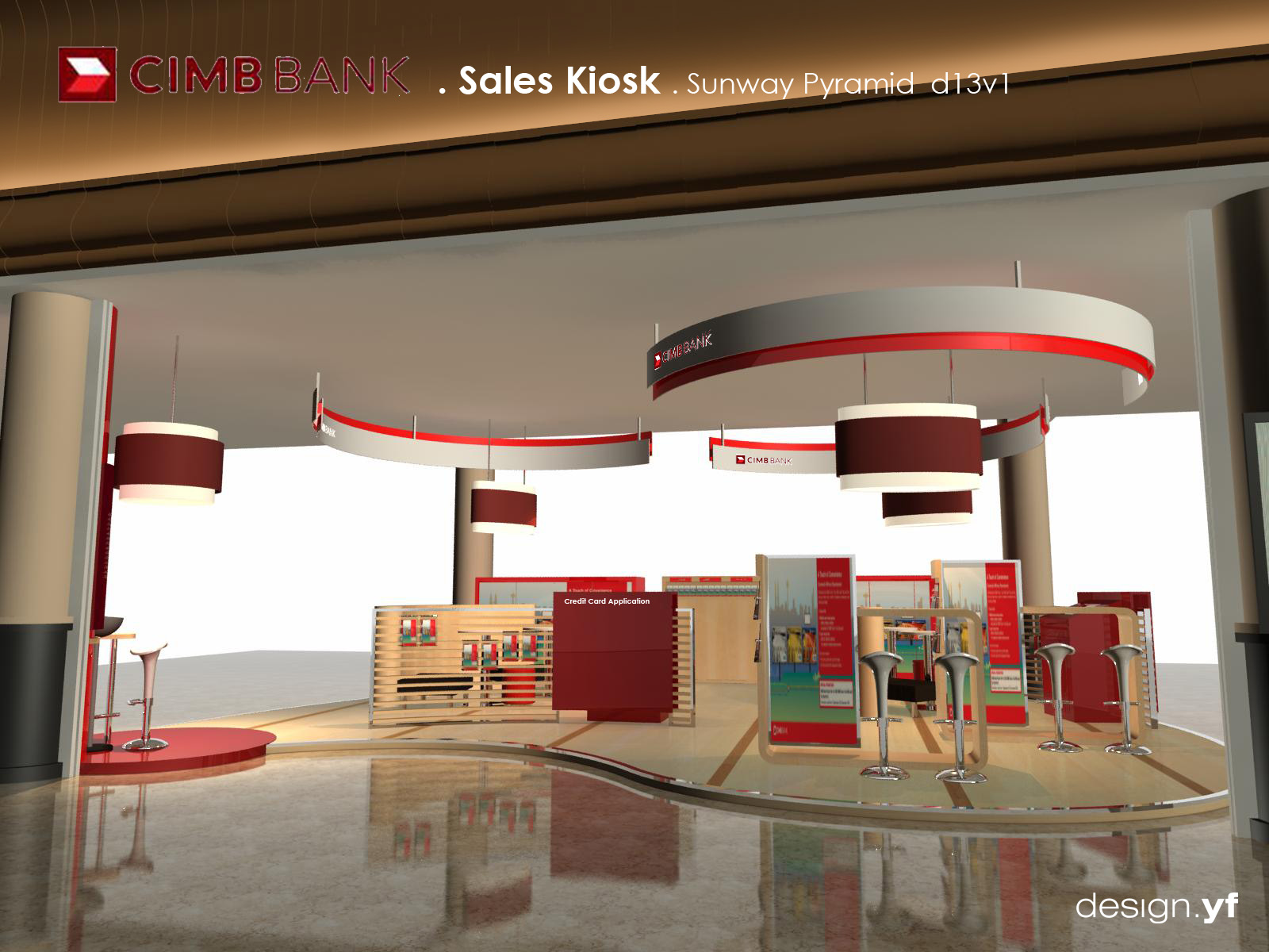 design.yf: Design & visuals for CIMB sales kiosk @ Sunway Pyramid
