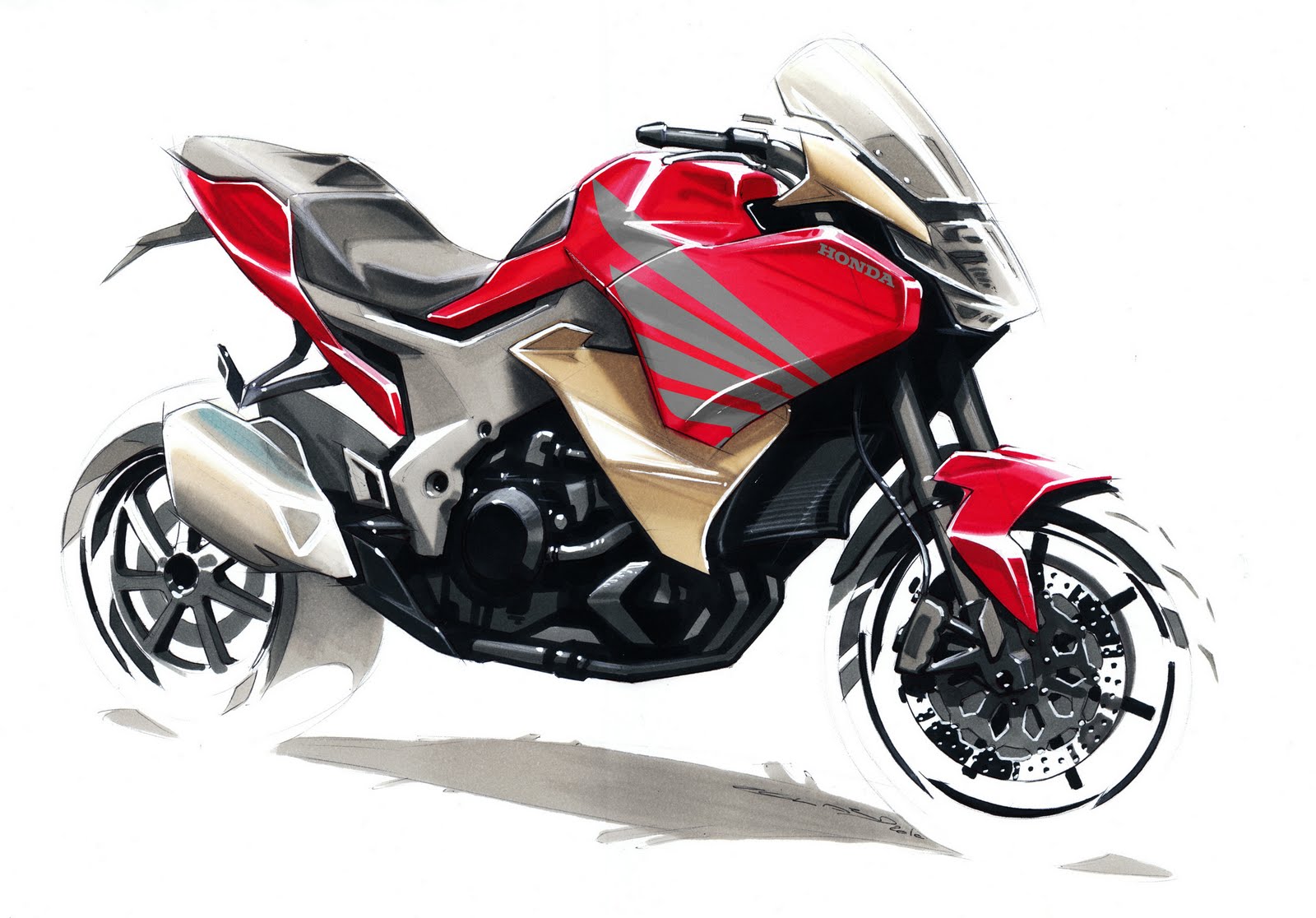 Honda+02.jpg (1600×1116) | Motorbike design, Motorcycle artwork, Bike ...