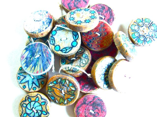 michele made me: Tutorial - Handmade Wooden Buttons Stash-Bust