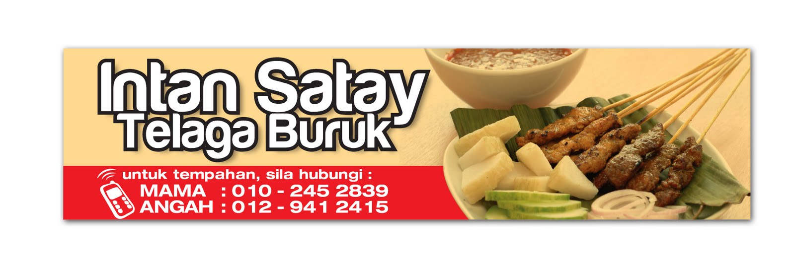 fqemo design: Intan Satay Banner & Bizcard