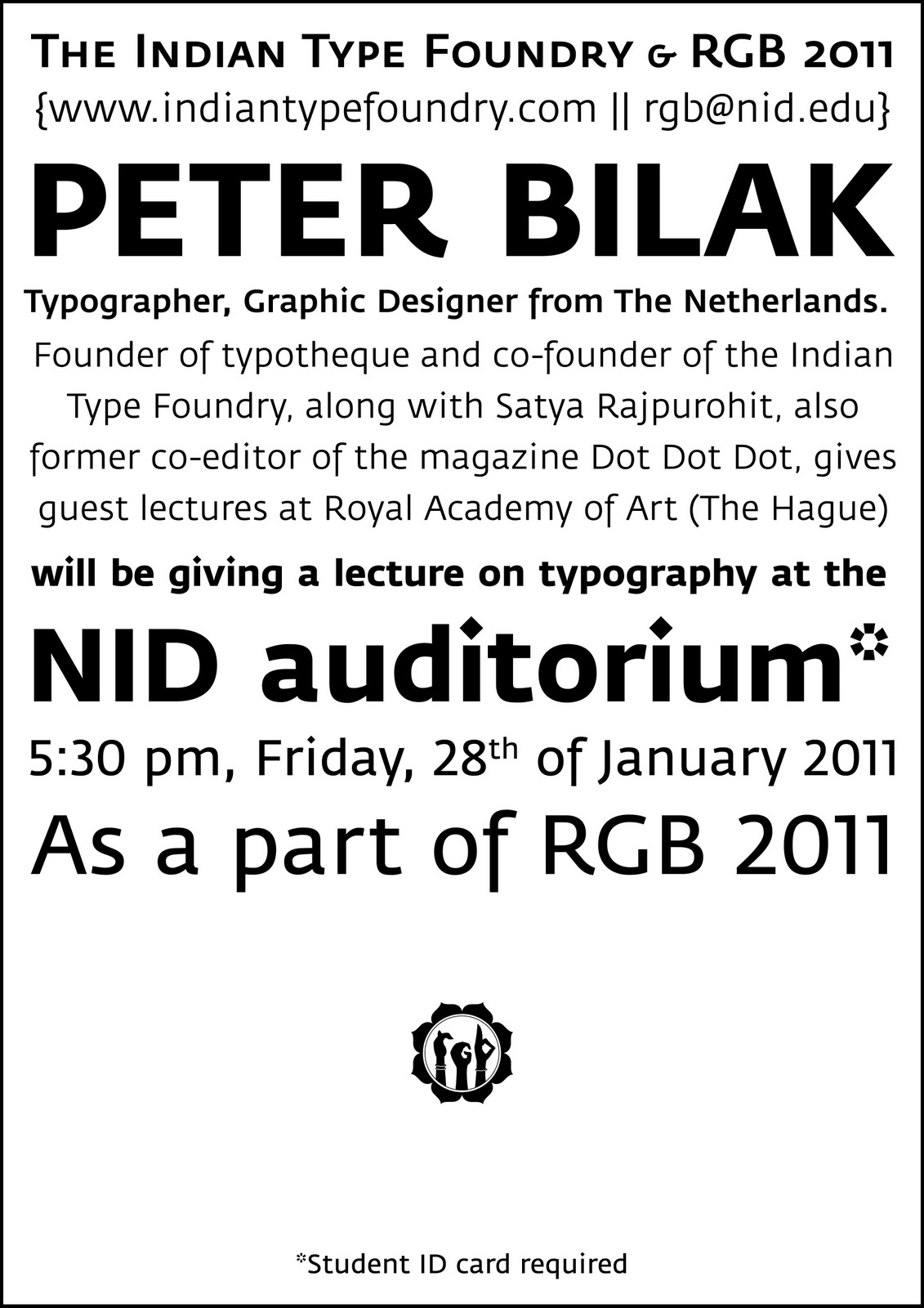 ShantanuYes: Peter Bilak at NID
