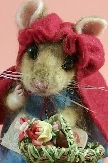Needle Felted Art by Robin Joy Andreae: Little Red Riding Mouse
