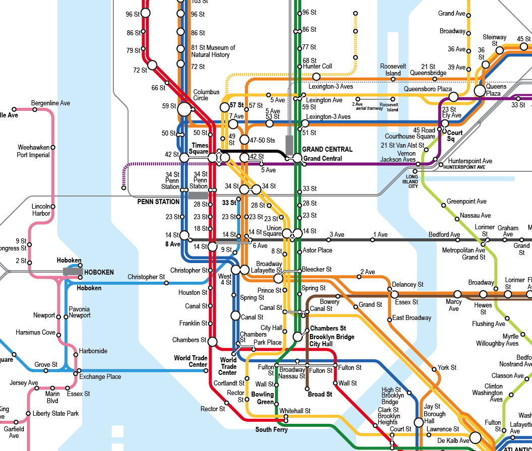 Subway Map A Train - United States Map