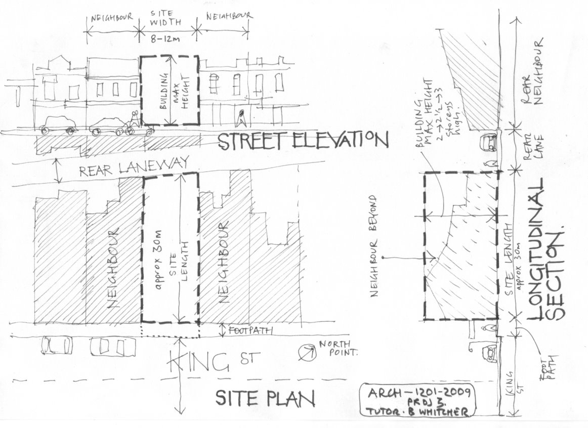 FELICITY STEWART 2010: Example site analysis drawing.