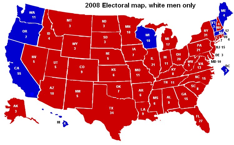 McCain would have won the Presidency in 1976 based on 2008 white vote ...