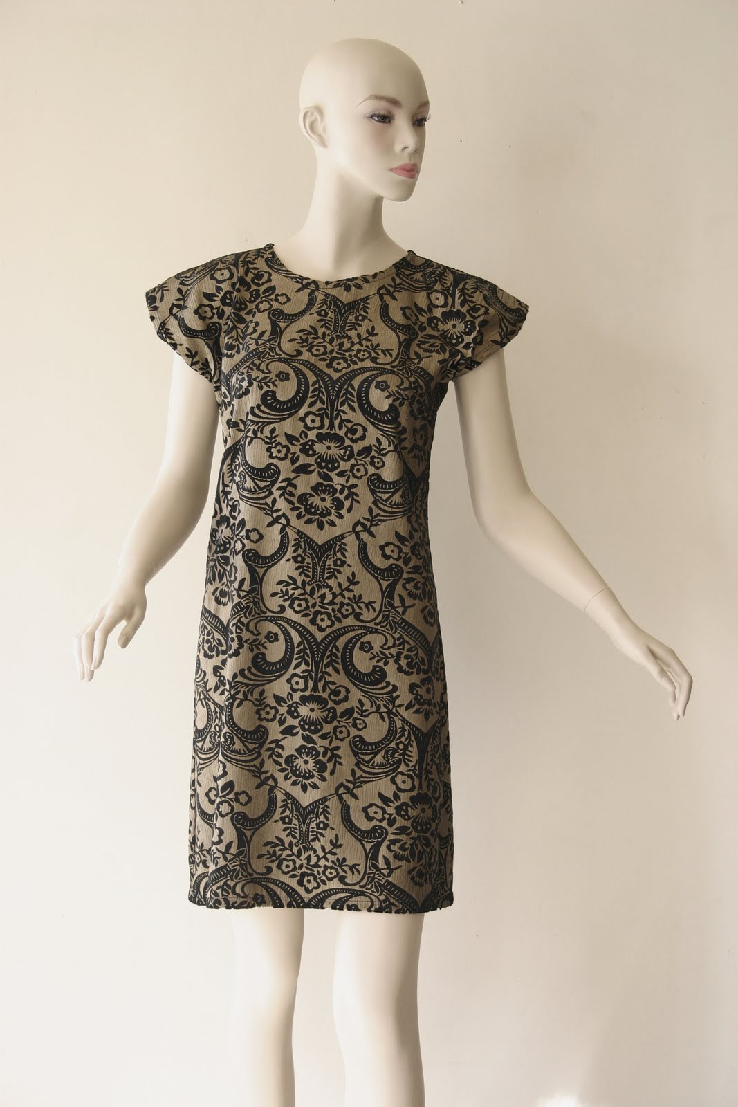 Ribbon On A Bombshell: Embossed Velvet Shell Dress