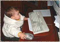 Cute Babies, Cute Kids, Beautiful Kids: baby with computer, bed with ...