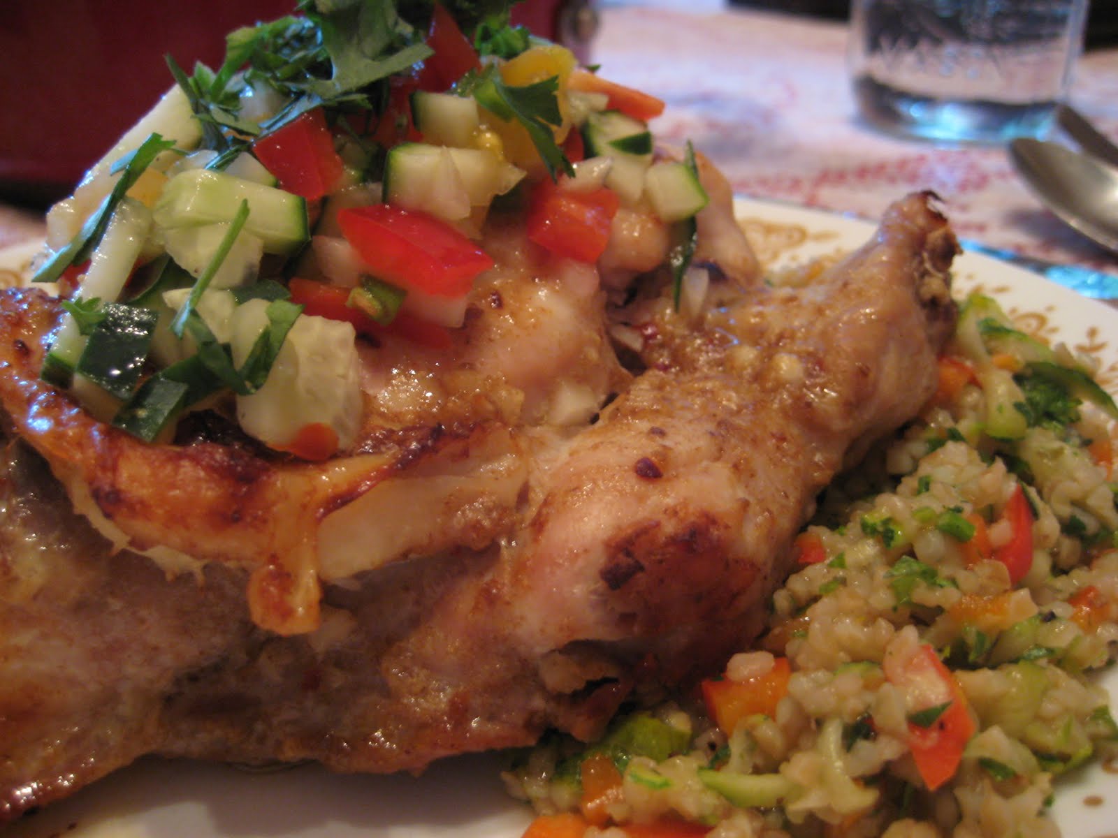 Shoots and Platters: Cumin Roasted Chicken with Cucumber Salsa over ...