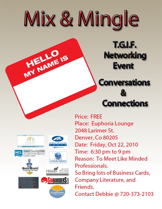 EUPHORIA: Business Networking Mix & Mingle Event this Friday October ...
