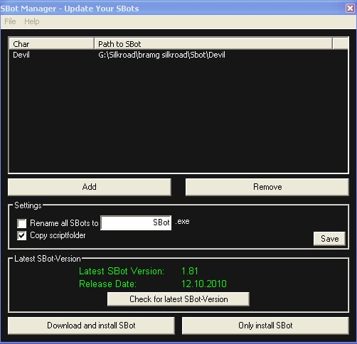 Hossam: SBot Manger