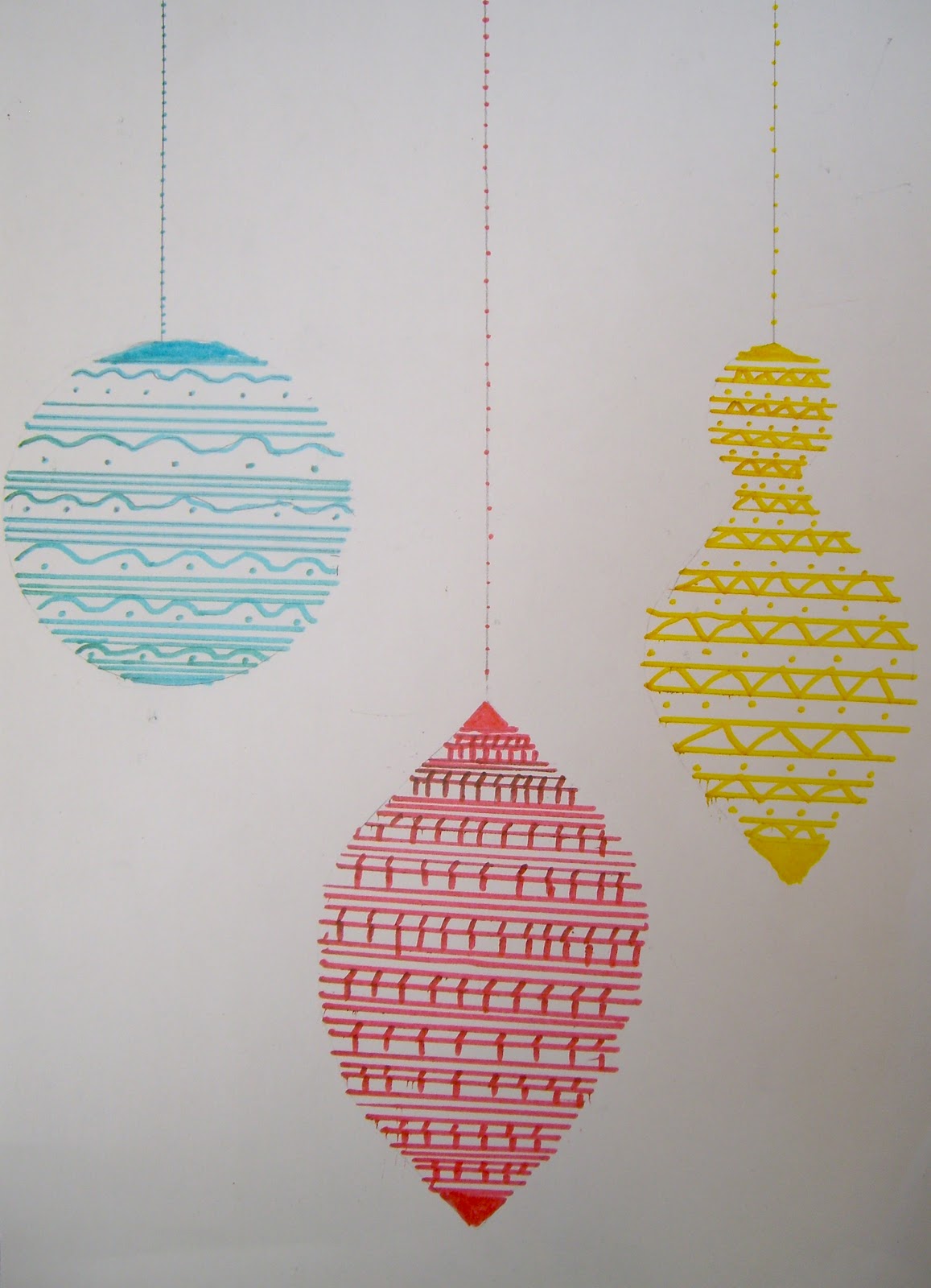 Use Your Coloured Pencils: Christmas Bauble Drawings