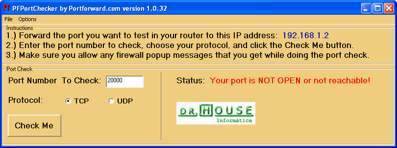 Dr House Informática: Testando as portas TCP e UDP