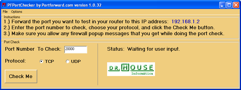 Dr House Informática: Testando as portas TCP e UDP