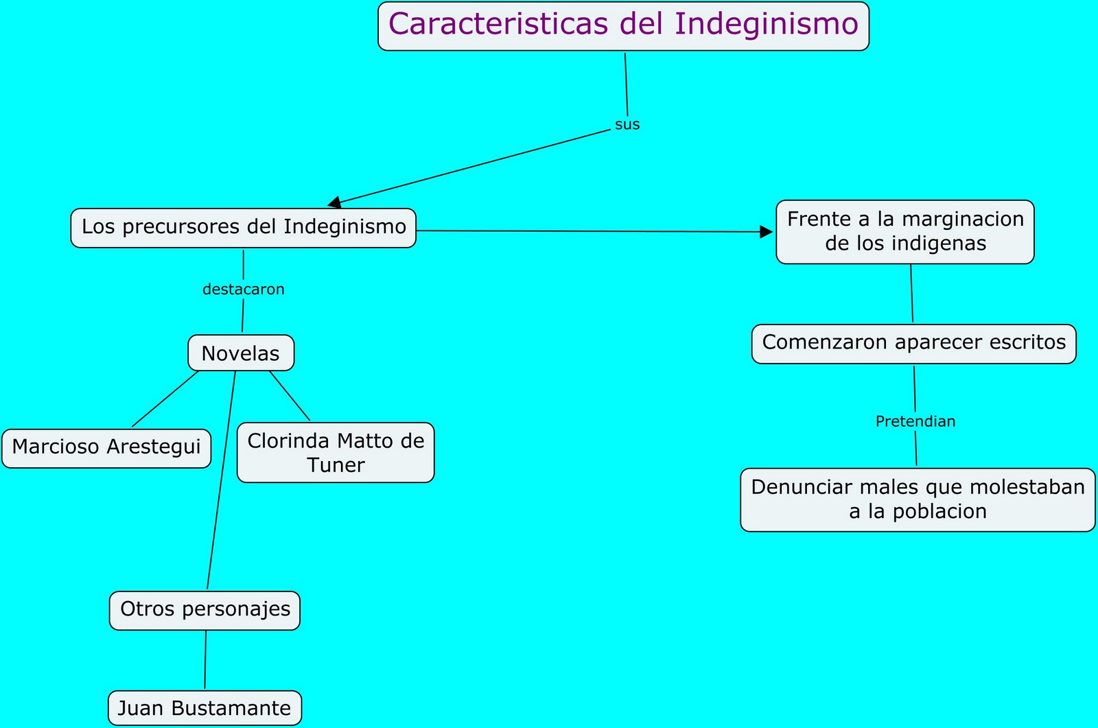 Relacion del indigena con la literatura: Caracteristicas del indigenismo