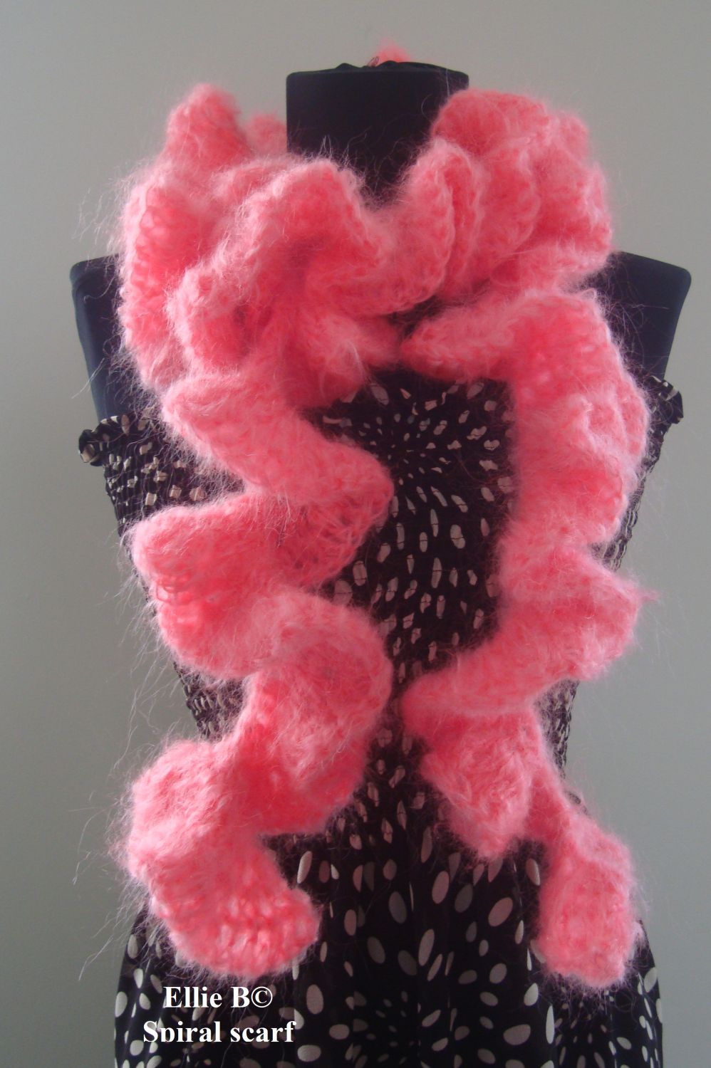 From Beads to Buttons: Spiral scarf