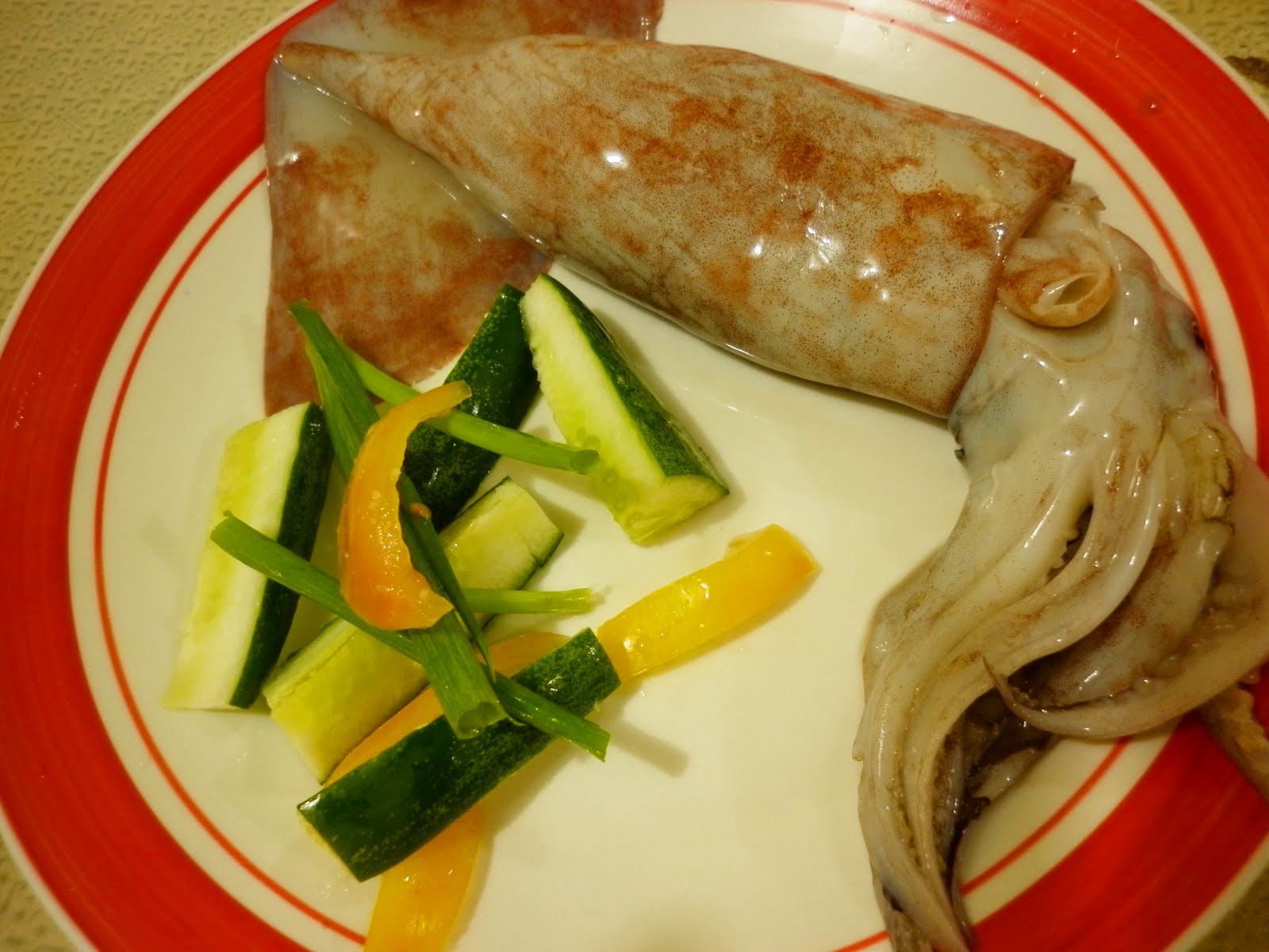 This Simple Place Of Serenity: Home Cooking: Grilled Stuffed Squid
