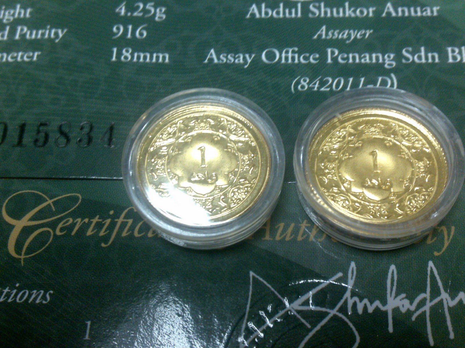 Emasunik2u: 1 Dinar Public Gold