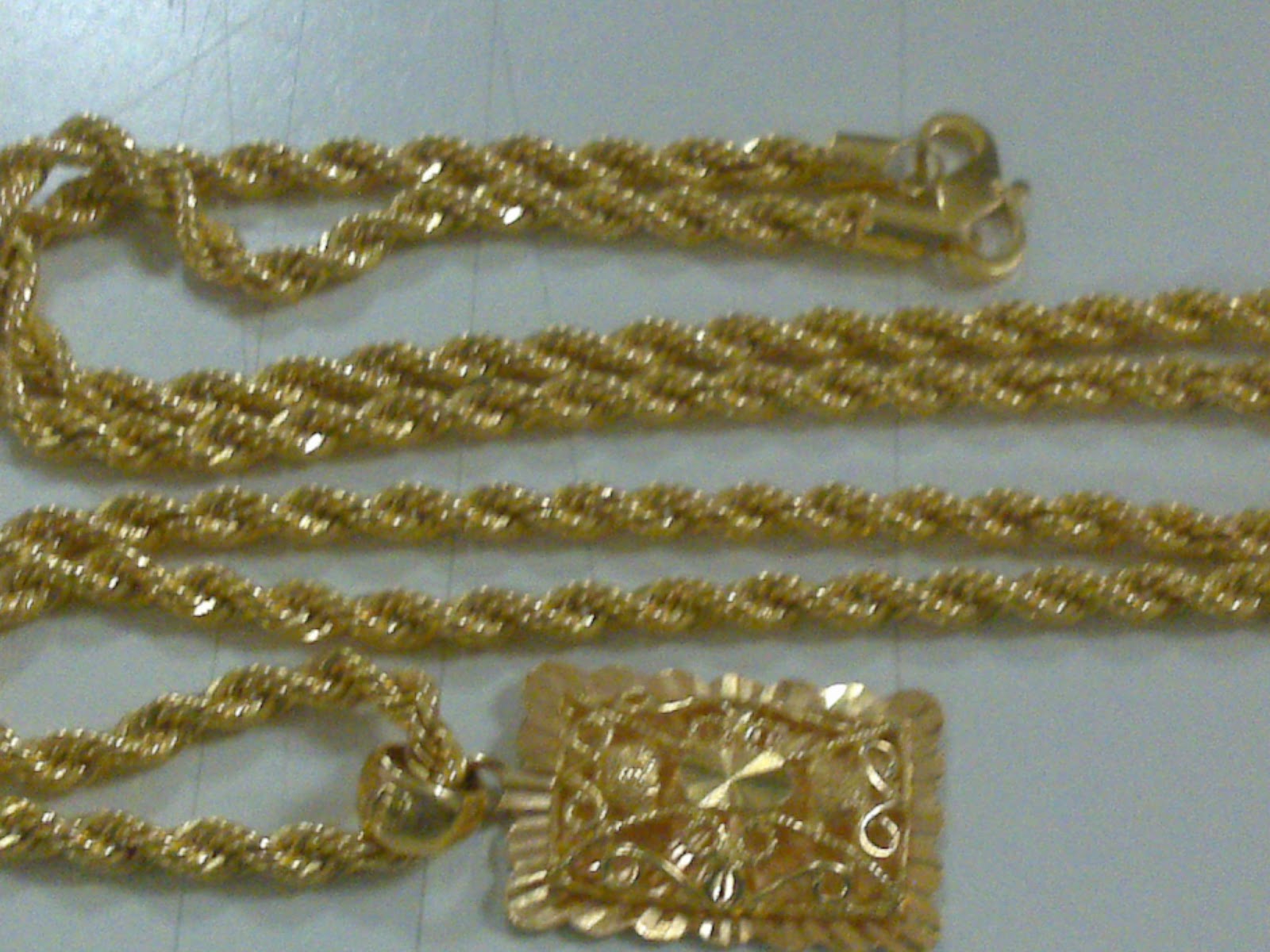 Emasunik2u: Rantai leher pintal dan loket emas 916